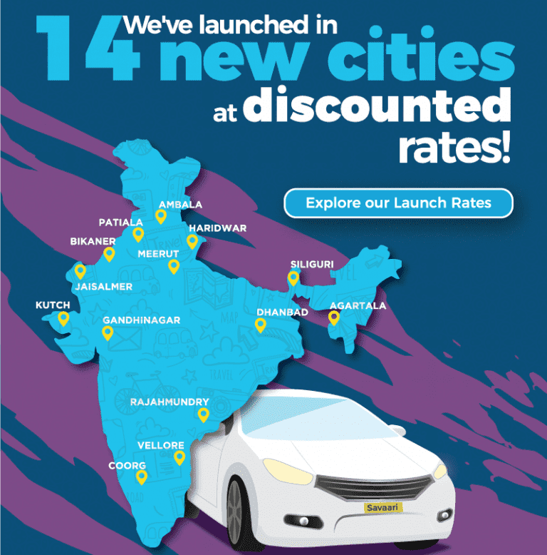 Savaari Car Rentals launches Local and Outstation Cab services in 14 ...