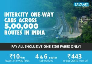 Savaari expands One-way Cab Service in 5 Lakh routes at one-way fares