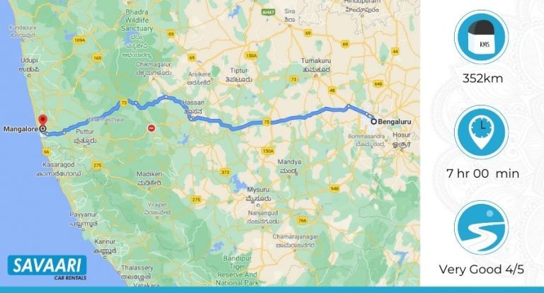 Bangalore to Mangalore Distance - Time, Routes & Useful Travel Information