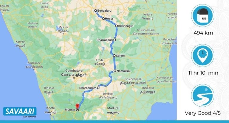 Bangalore to Munnar Distance – Time, Route & Useful Information