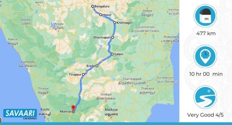 Bangalore to Munnar Distance – Time, Route & Useful Information