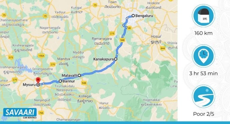 Bangalore to Mysore by Road - Time, Distance & Travel Information