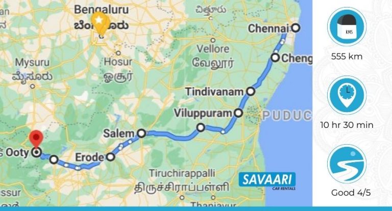 Chennai to Ooty by Road - Distance, Time & Useful Travel Information