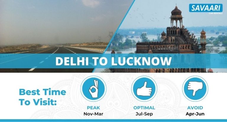 Delhi to Lucknow by Road - Distance, Time & Useful Travel Information