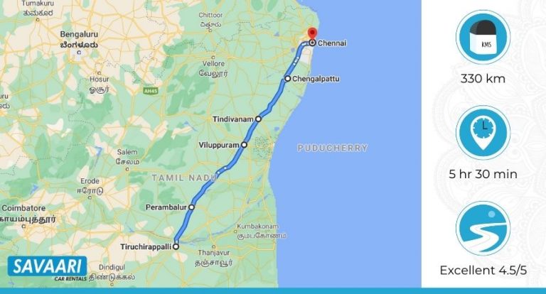 Trichy to Chennai by Road - Distance, Time and Useful Travel Information