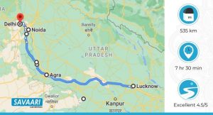 Lucknow to Delhi by Road - Distance, Time and Useful Travel Information