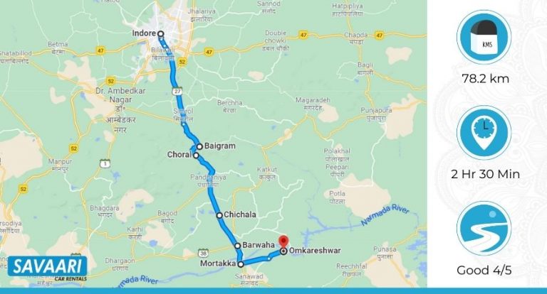 Indore to Omkareshwar by road- Distance, Time & Other Travel Information