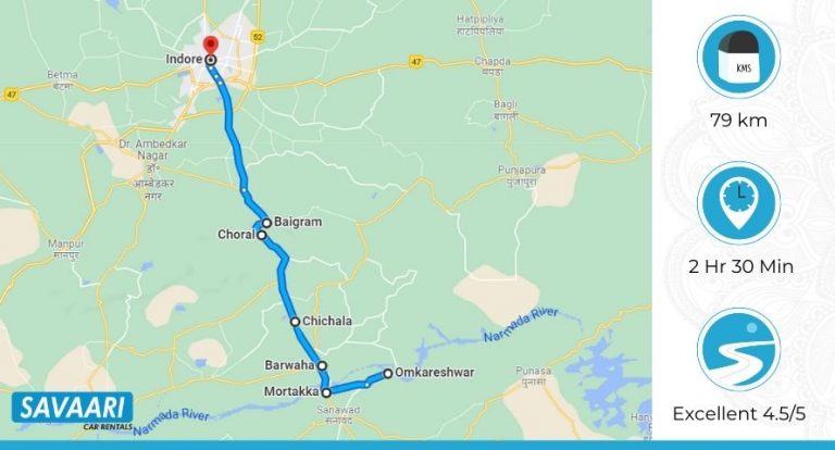 Omkareshwar to Indore by Road- Distance, Time & Useful Travel Information