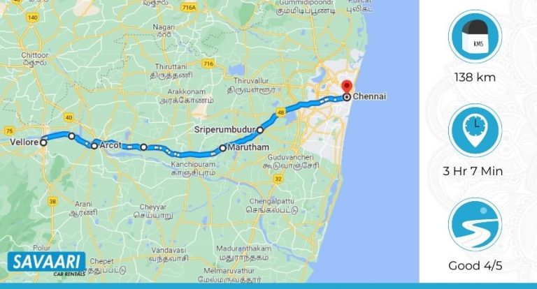 Vellore to Chennai Road Trip – Distance, Time and Useful Travel ...