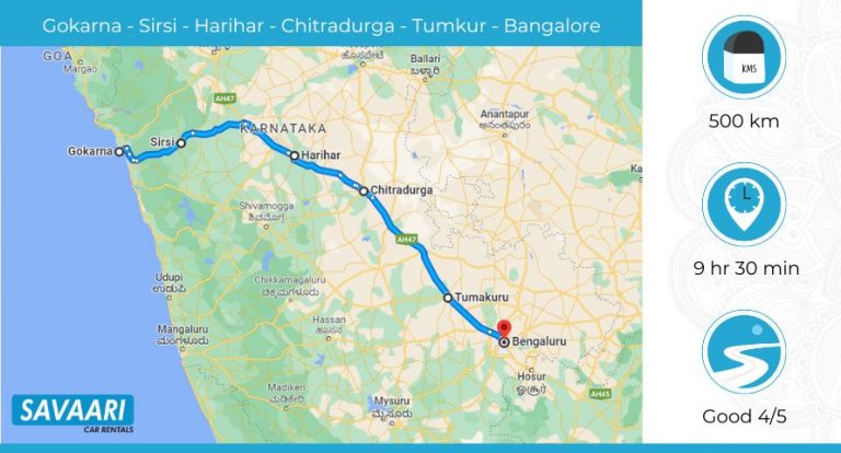 Gokarna to Bangalore Road Trip – Distance, Time and Useful Travel Information