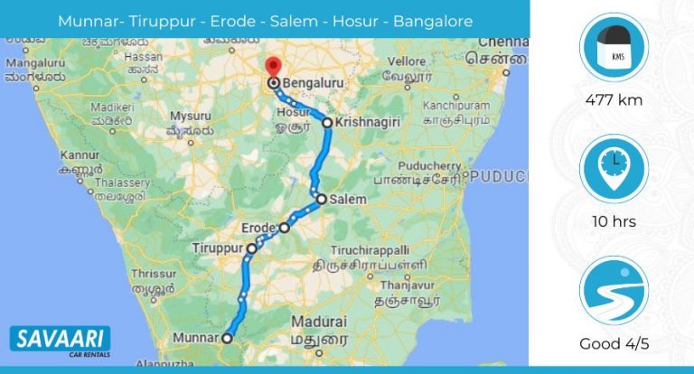 Munnar to Bangalore by Road - Distance, Time & Useful Travel Information