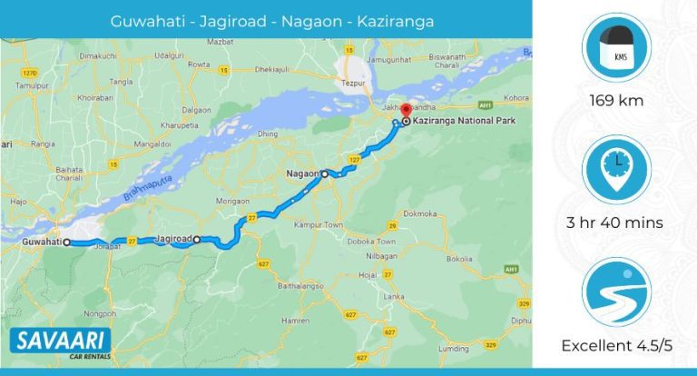 Guwahati to Kaziranga Road Trip - Distance, Time, and Useful Travel Information