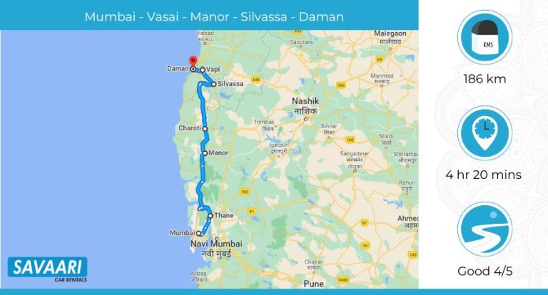 Mumbai To Daman Road Trip - Distance, Time, and Useful Travel Information
