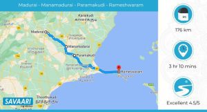 Rameshwaram to Madurai by Road - Distance, Time and Useful Travel ...