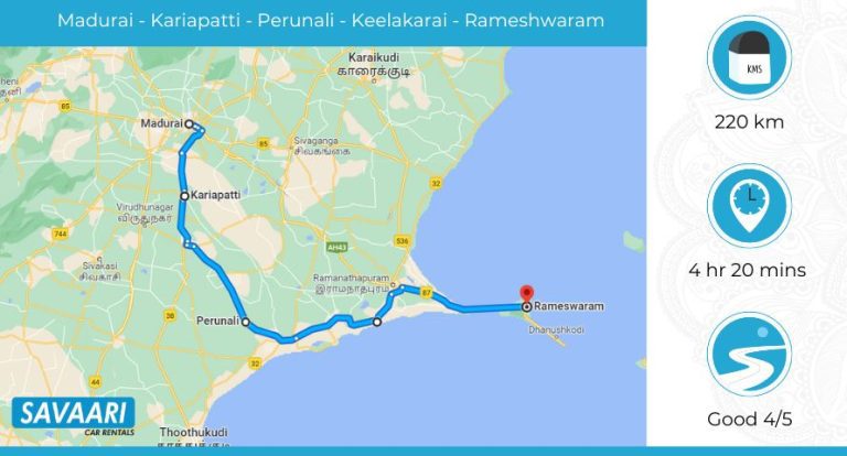 Rameshwaram to Madurai by Road - Distance, Time and Useful Travel ...