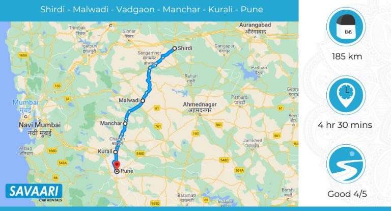 Shirdi to Pune by Road - Distance, Time and Useful Travel Information